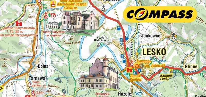Bieszczady – mapa atrakcji turystycznych – Bieszczad Bieszczady – mapa atrakcji turystycznych – Bieszczad
